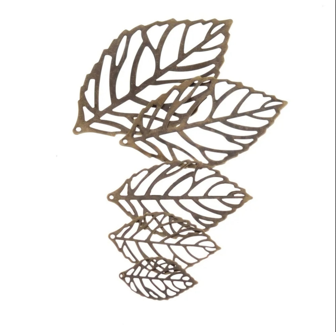 Antique Brass Filigree Leaves – Twisted Turtle Studio