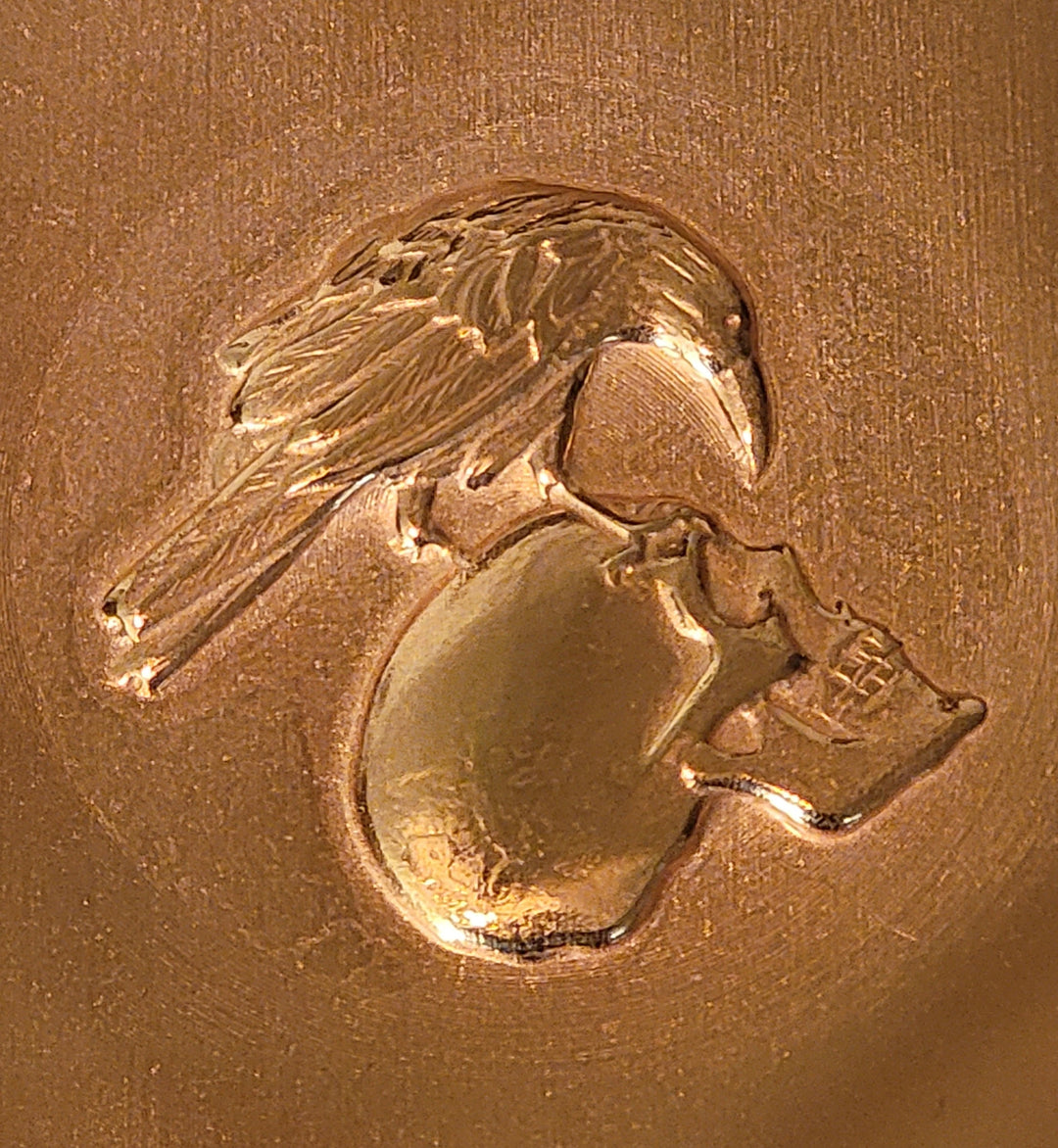 IDSH0343 Skull With Raven Copper Impression Stamping – Twisted Turtle ...