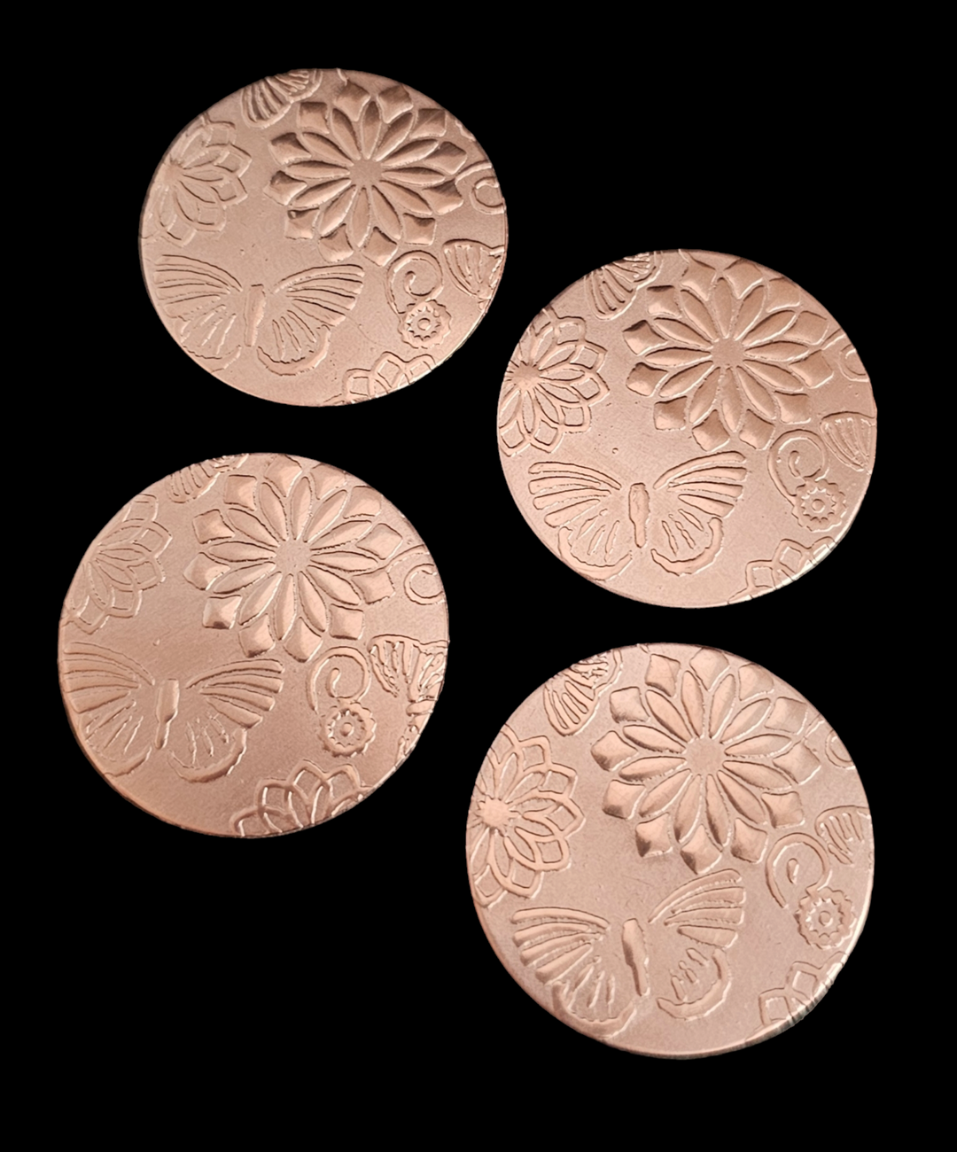 TMS-0005 Circles Textured Metal Blanks – Twisted Turtle Studio