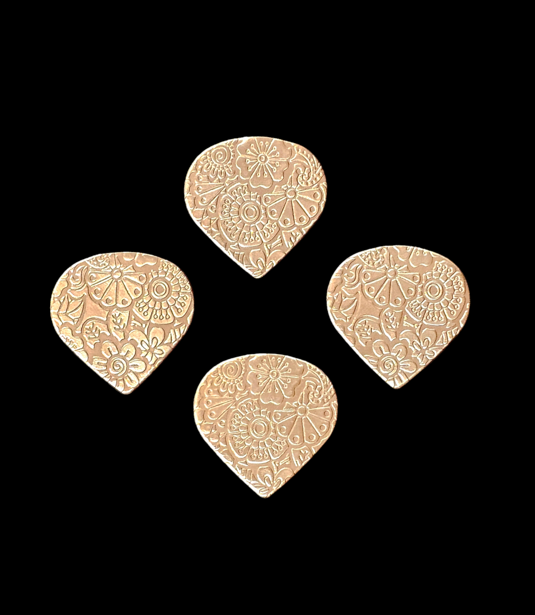 TMS-0540-6191 Floral Textured Metal Blanks – Twisted Turtle Studio