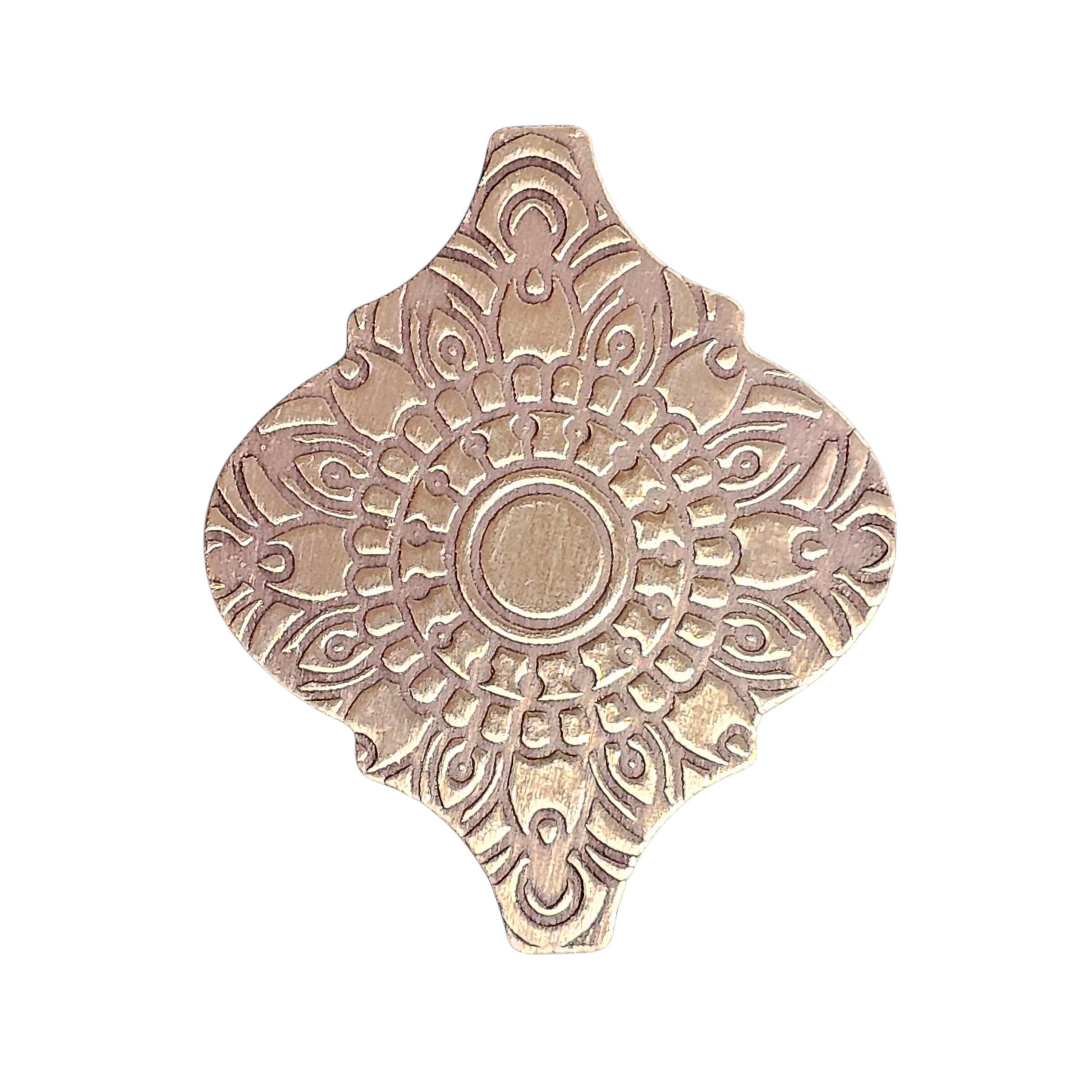 TMS-877-4 Design #2 Textured Ornament Metal Blank – Twisted Turtle Studio